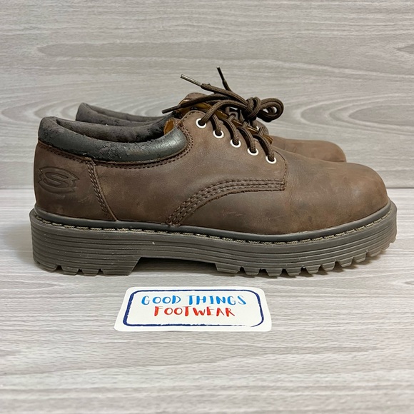 Skechers | Shoes | Skechers Vintage 9s Chunky Platform Brown Oxfords ...